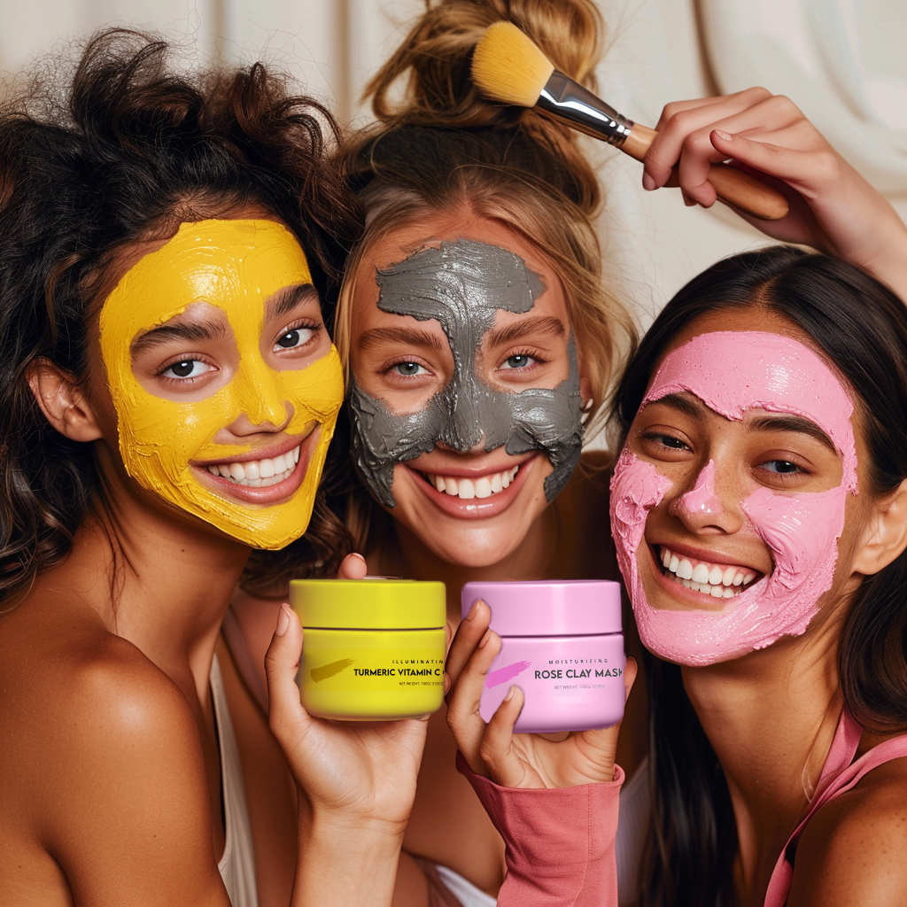 Detoxifying Clay Face Mask | 4 Flavor Clay Mask Jar for Pore Cleansing
