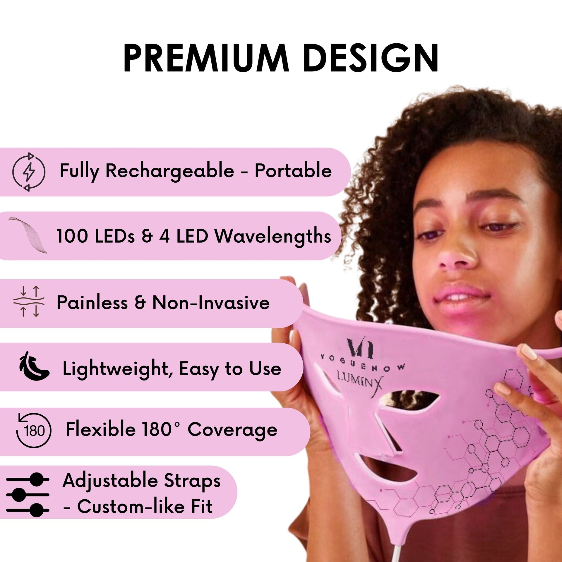 LuminX LED Light Therapy Spa Kit| Facial Rejuvenation | 60% OFF